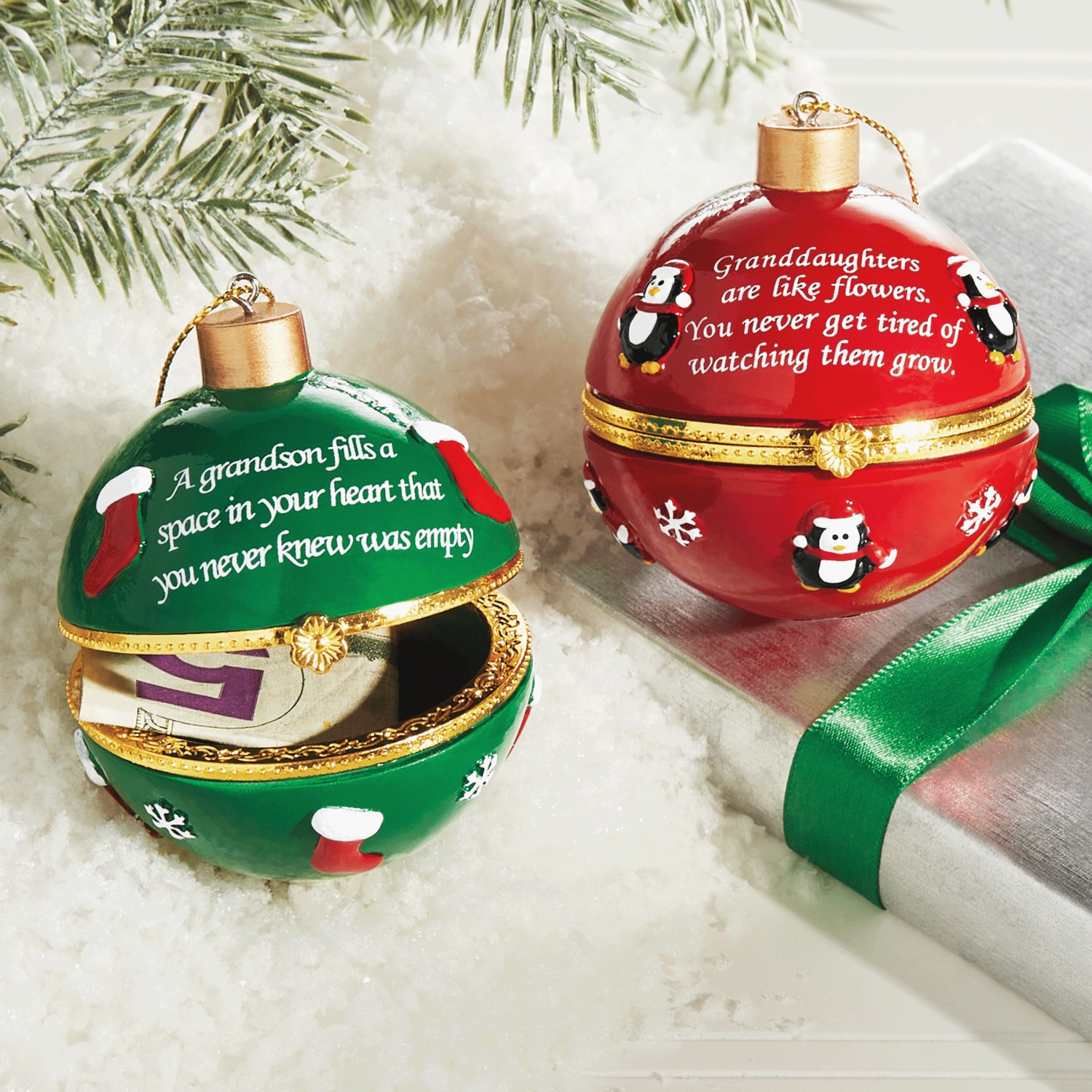 Grandchild Trinket Box Ornament | Country Door