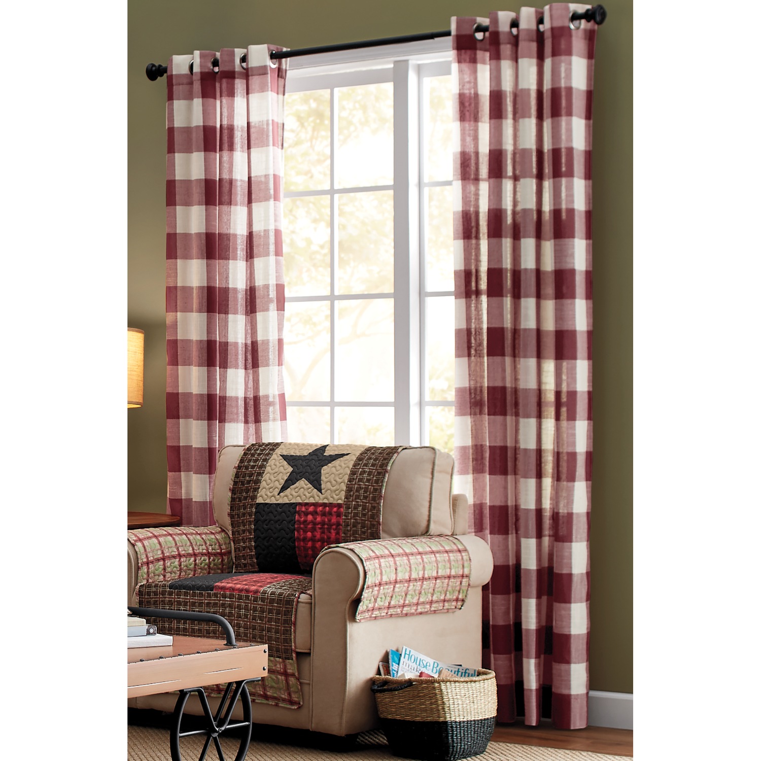 Buffalo Check Window Panel | Country Door