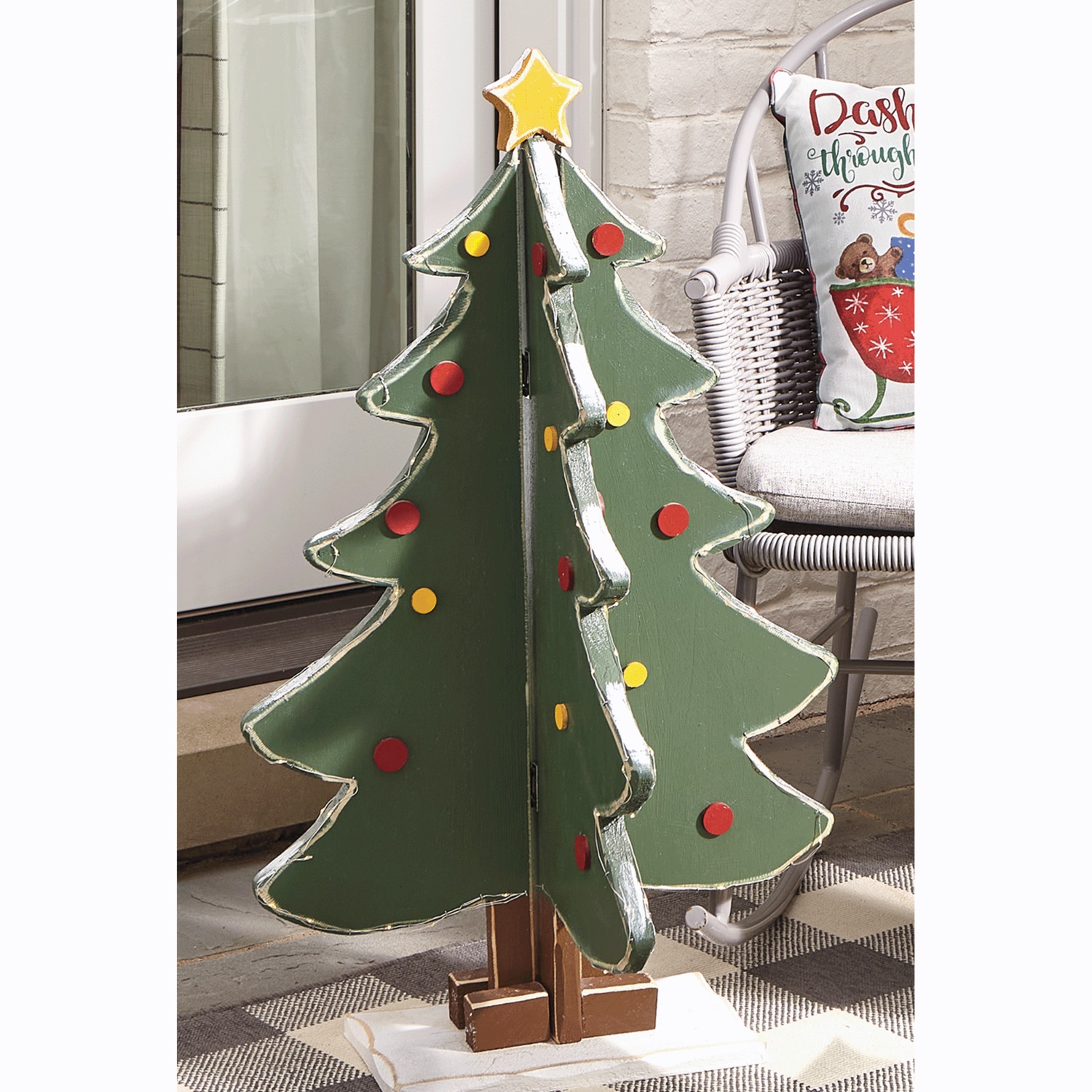 Chunky Wood Lit Christmas Tree | Country Door