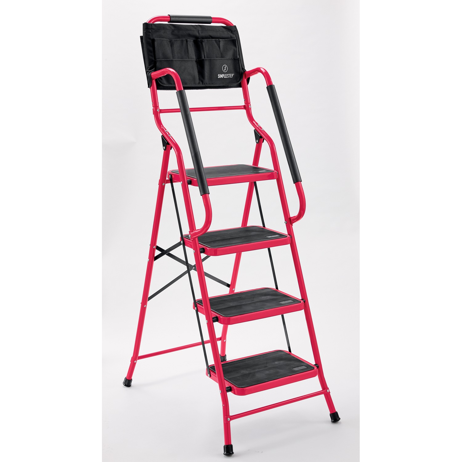 4-Step Safety Ladder with Tool Tote and Non-Slip Steps | Country Door