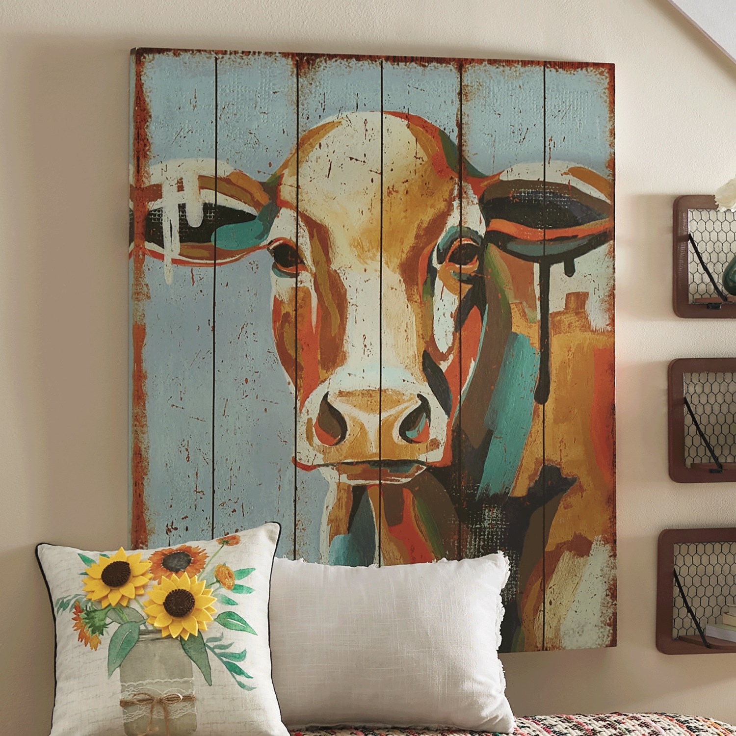 Colorful Cow Wall Art | Country Door