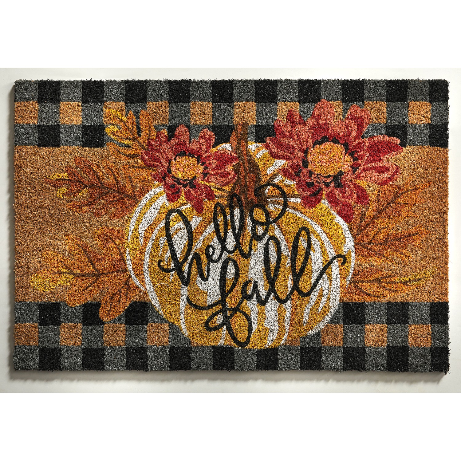 Hello Fall Indoor/Outdoor Coir Mat — 20" X 30" | Country Door