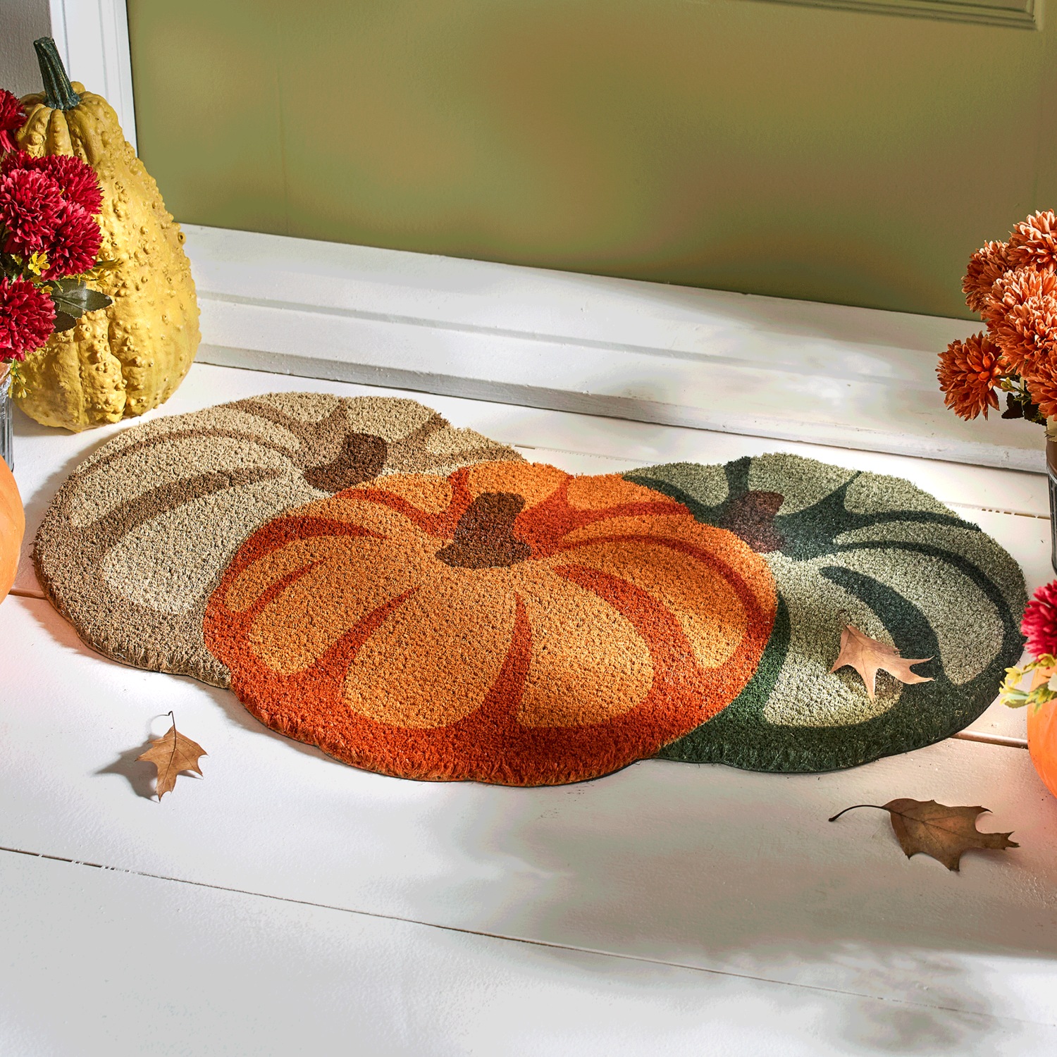 Pumpkin Trio Coir Mat | Country Door