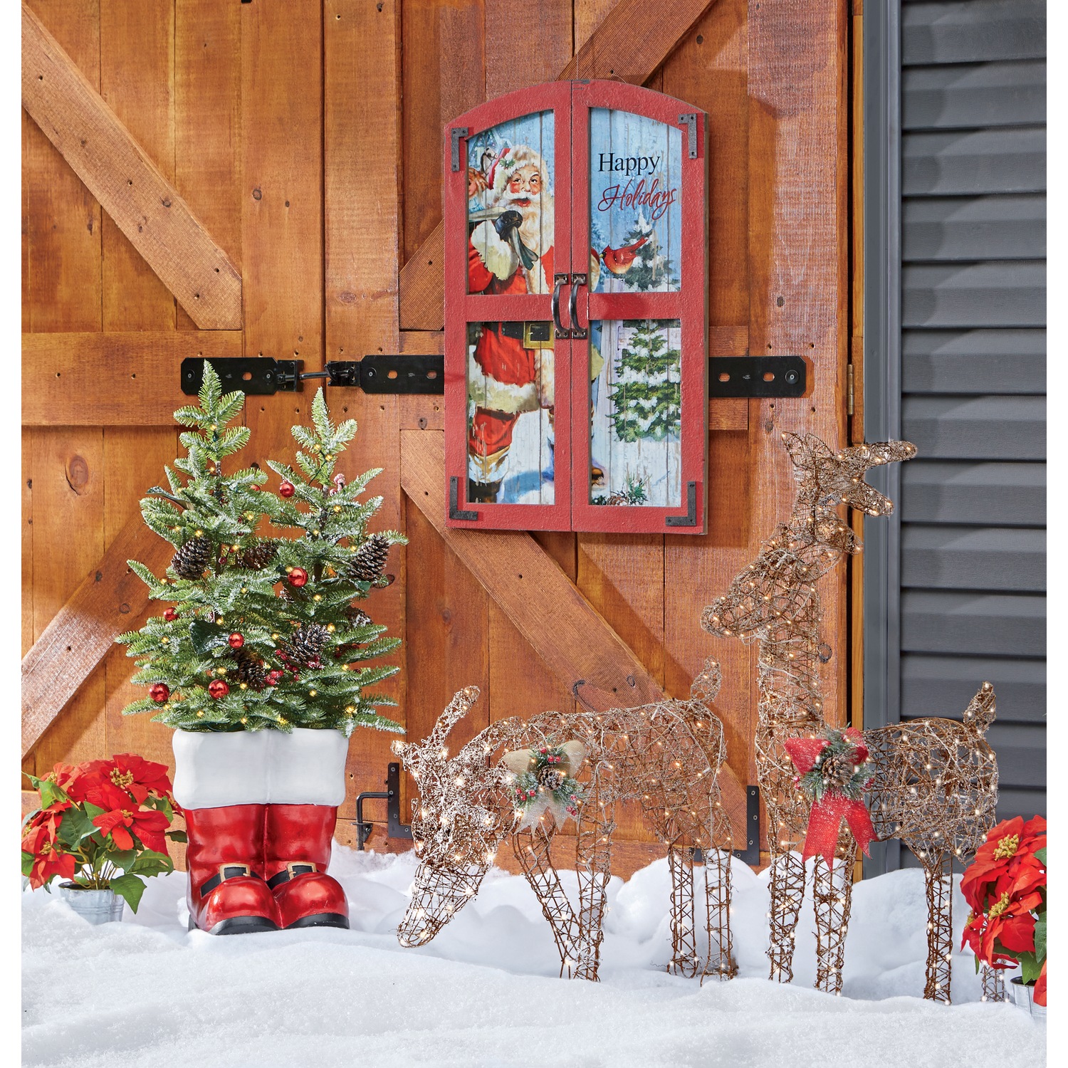 Holiday Tree in Santa Boots | Country Door