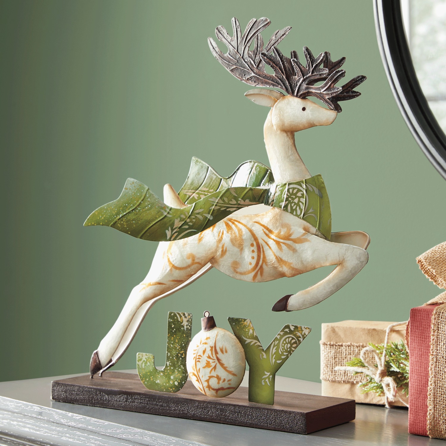 Capiz Reindeer/Joy Tabletop Décor | Country Door