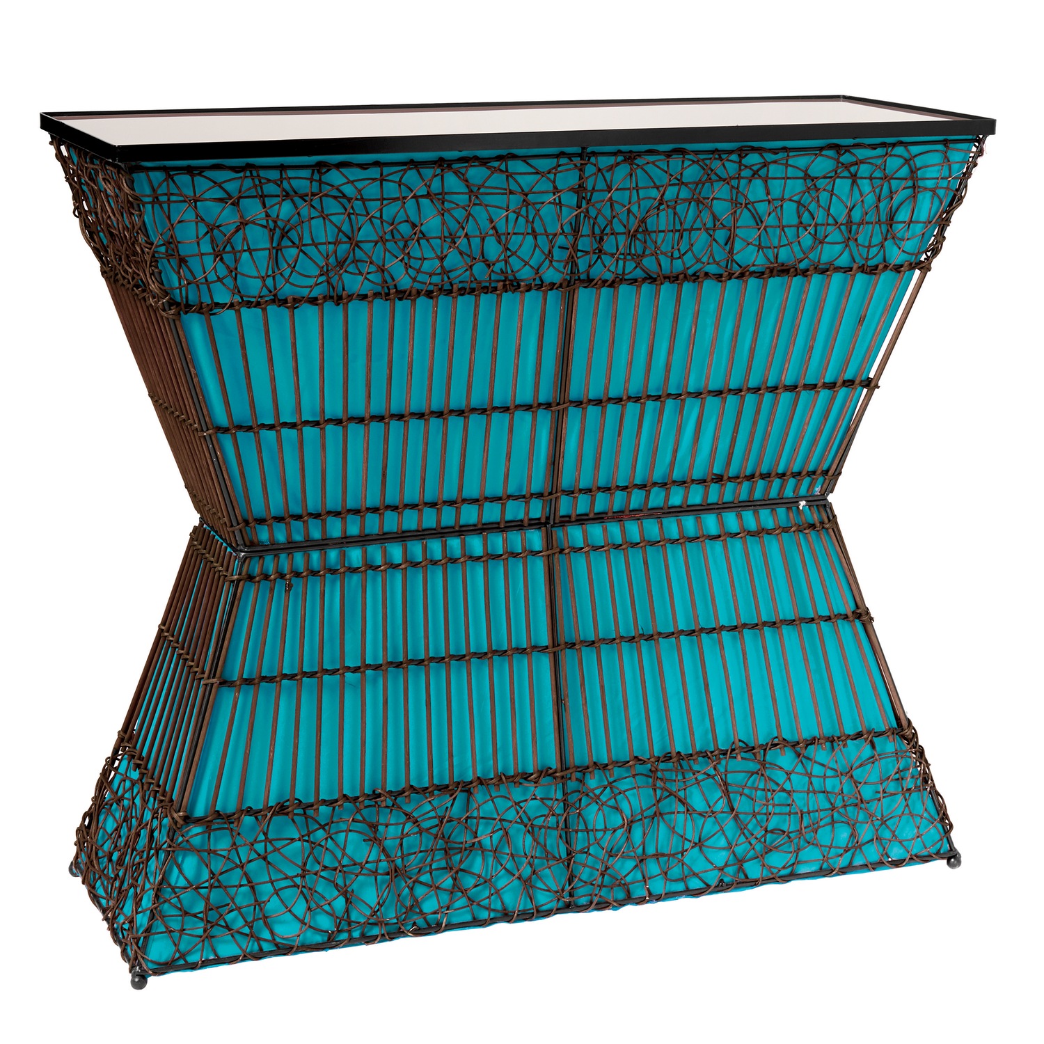 Zain Lighted Rattan Console Table | Country Door