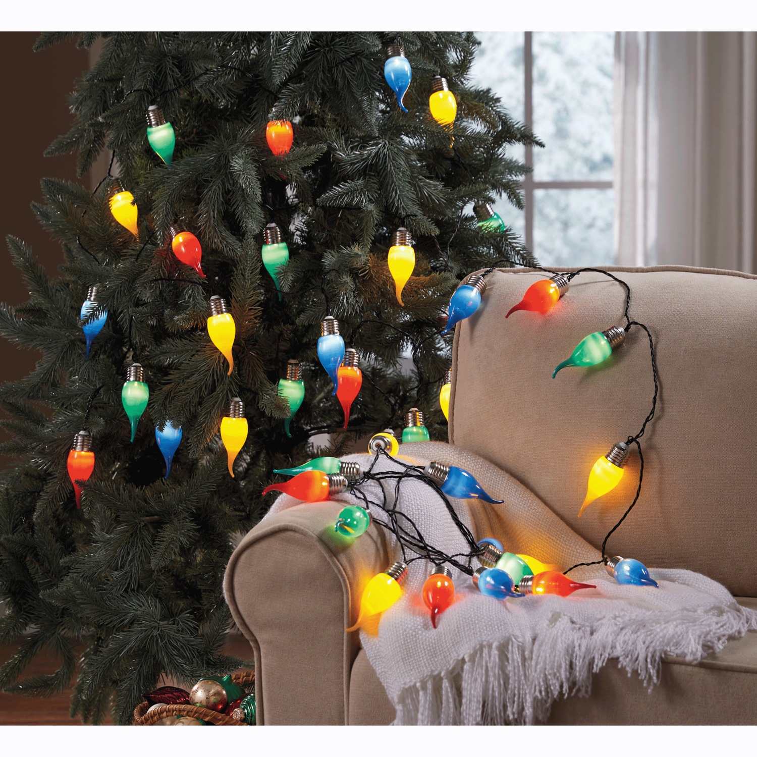 Hand-Dipped Holiday Bulb String Lights | Country Door