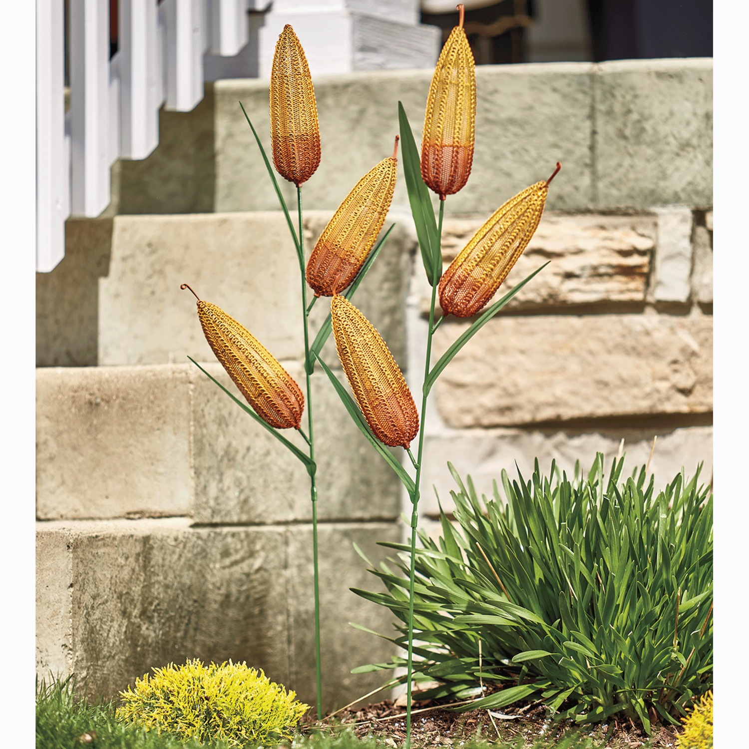 Set of 2 Indian Corn Stakes | Country Door