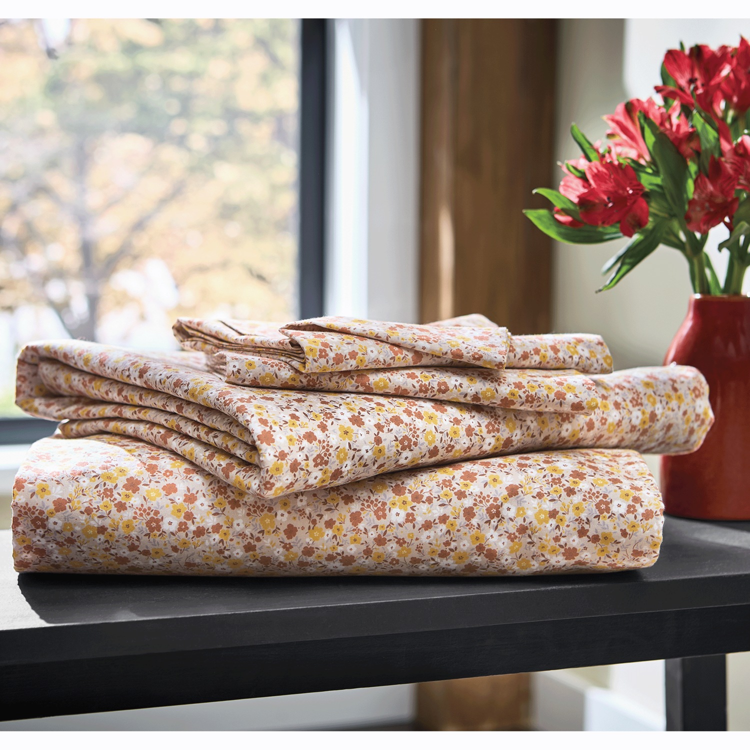 Fall Ditsy Floral Print Microfiber Sheet Set | Country Door