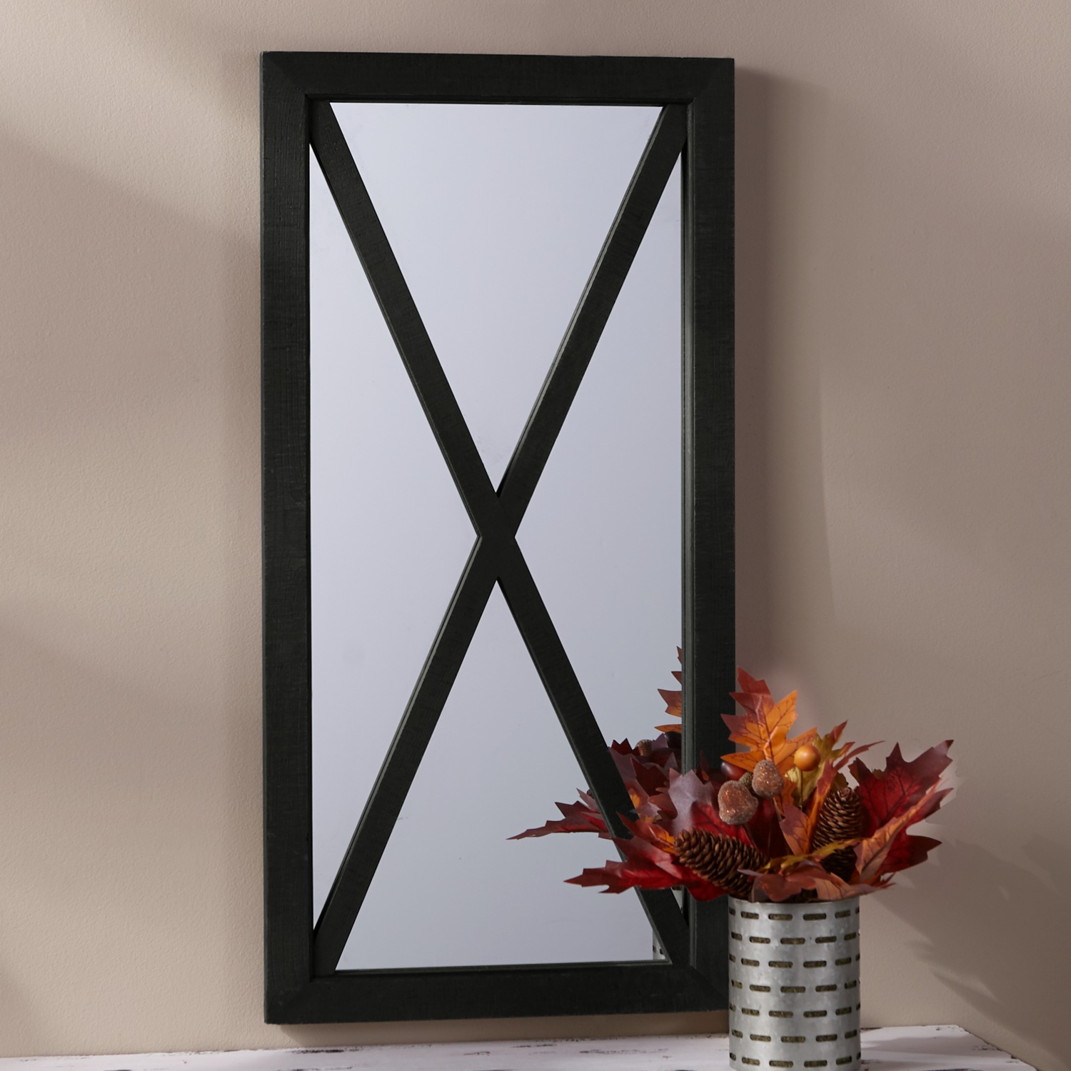 Black X Panel Mirror | Country Door