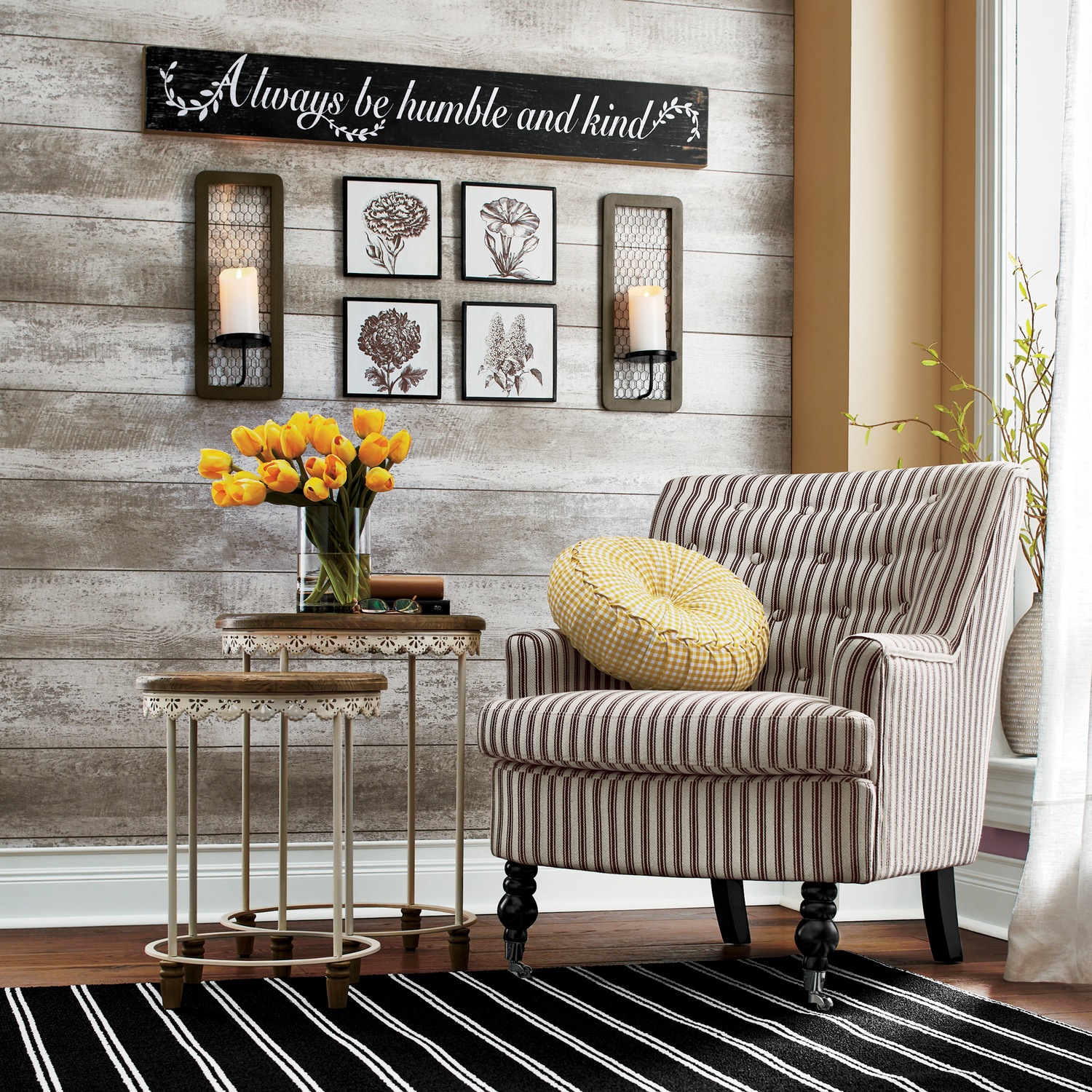 Set of 2 Lace-Apron Nesting Accent Tables | Country Door