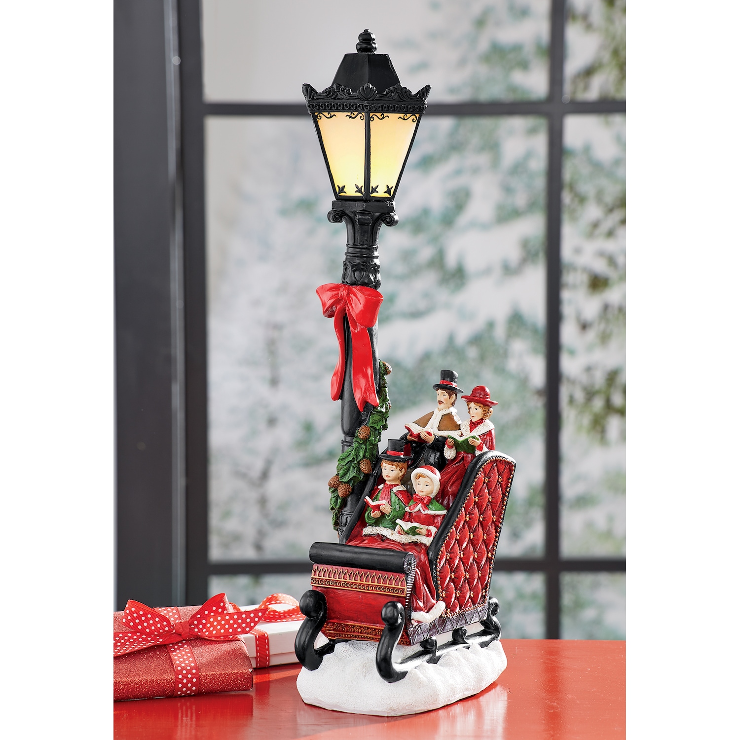 Resin Choir with Lantern | Country Door Resin Choir with Lantern | Country Door