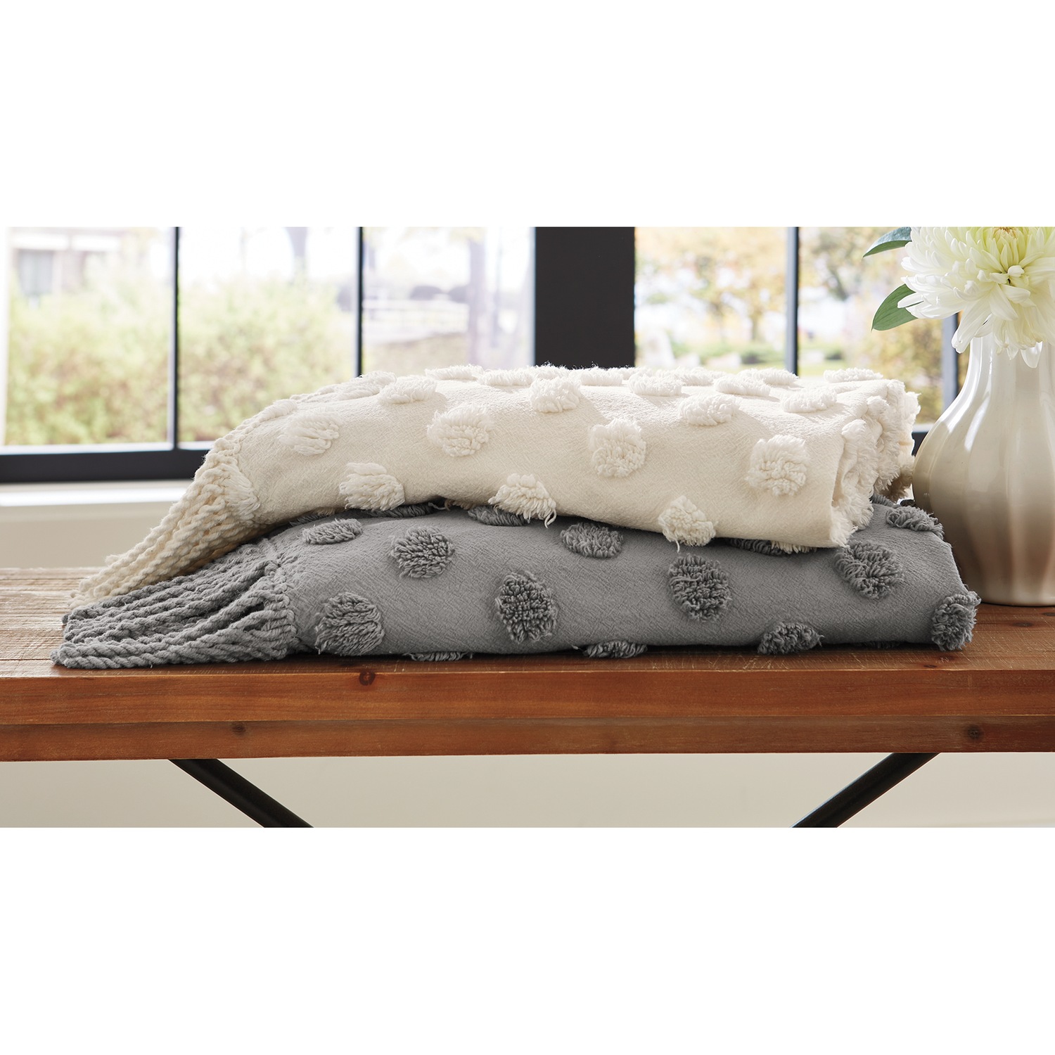 Chenille Dot Throw | Country Door