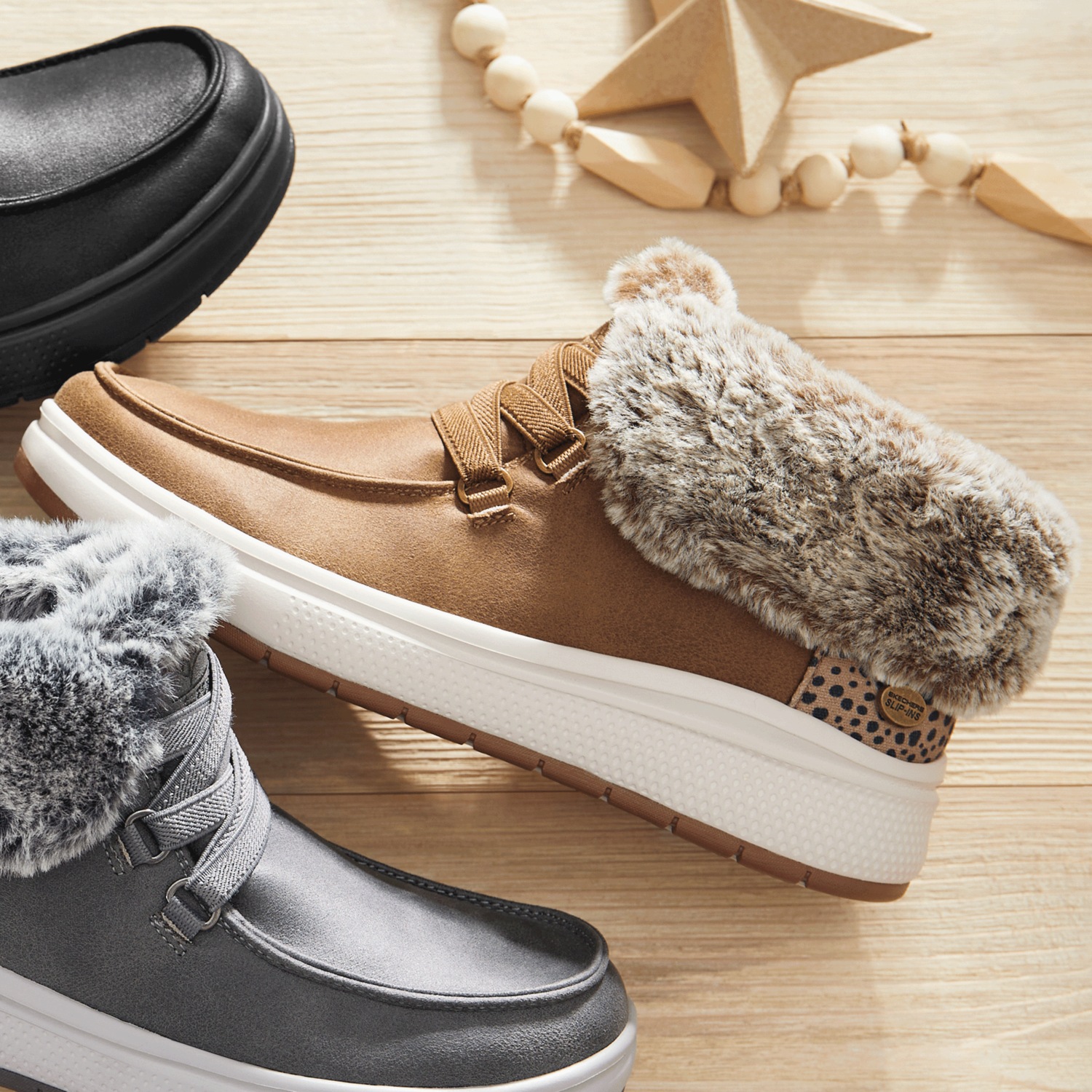 Skechers Slip-Ins Skip Cute Wave Fur Fancies Bootie | Country Door