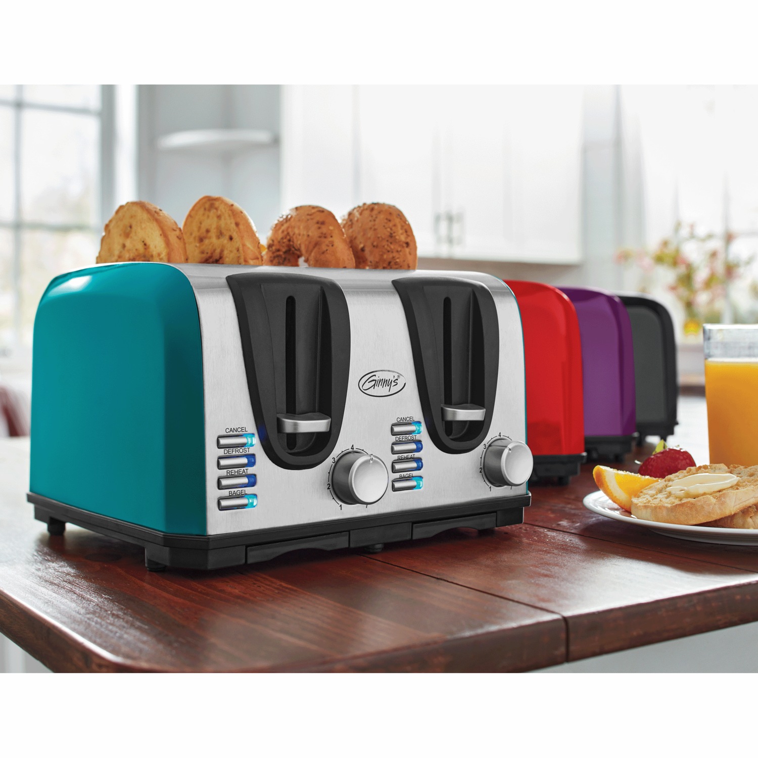 Ginny’s Essential 4-Slice Toaster with 7 Browning Levels | Country Door