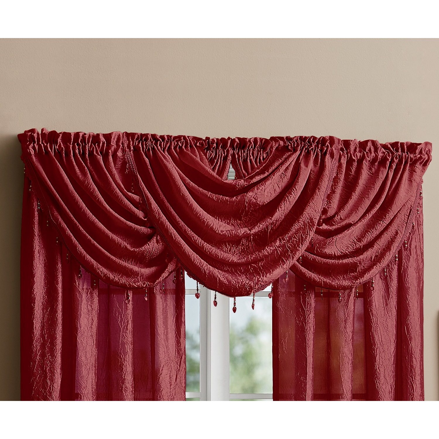 Whisper Crushed Beaded Valance | Country Door