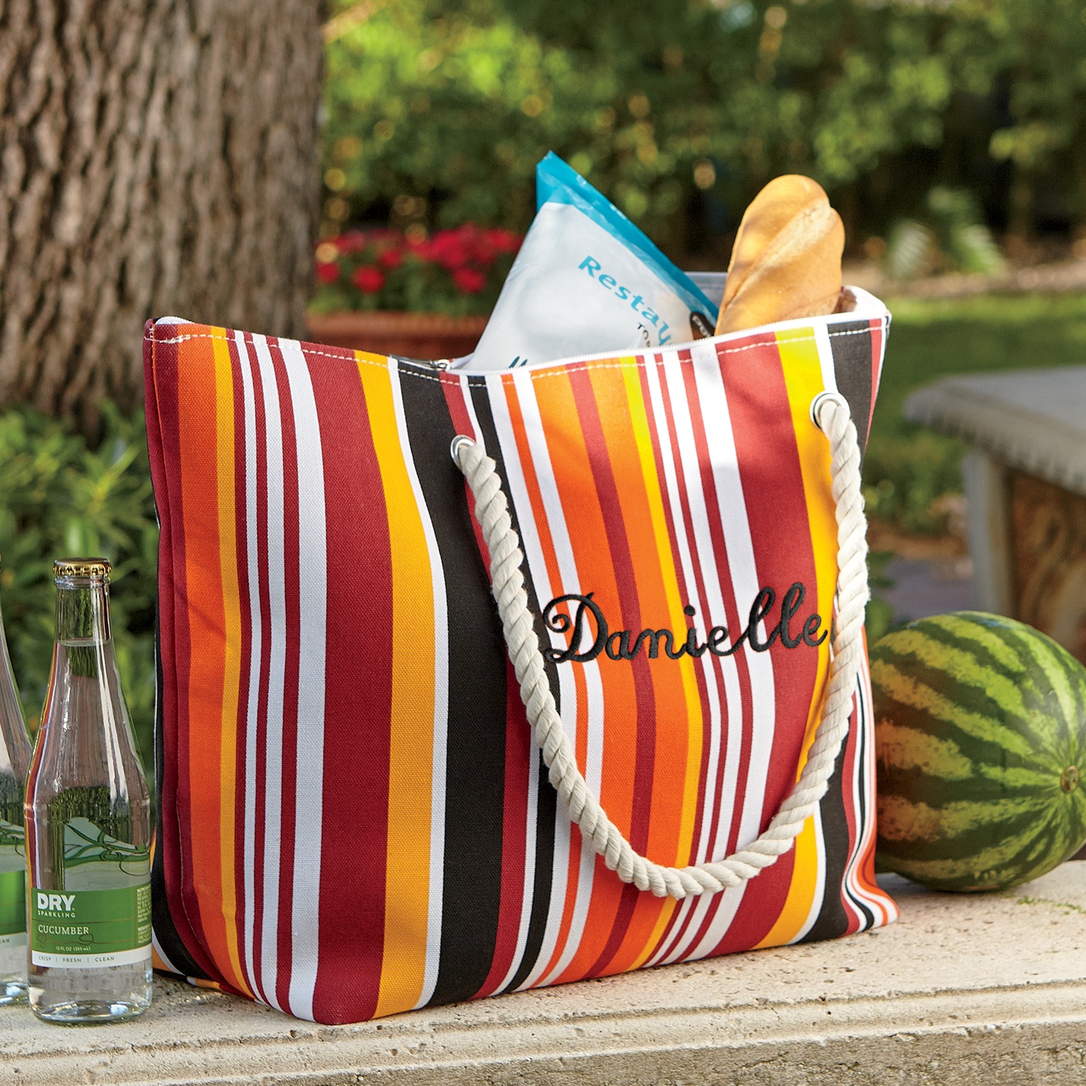 Personalized Striped Tote | Country Door