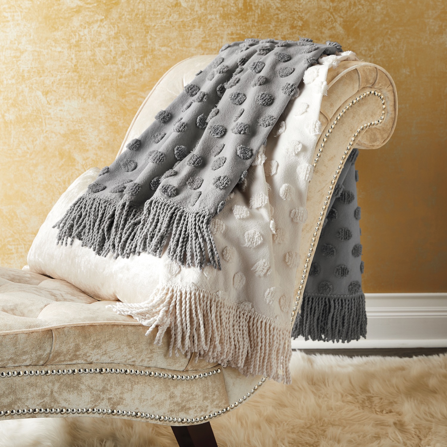 Chenille Dot Throw | Country Door