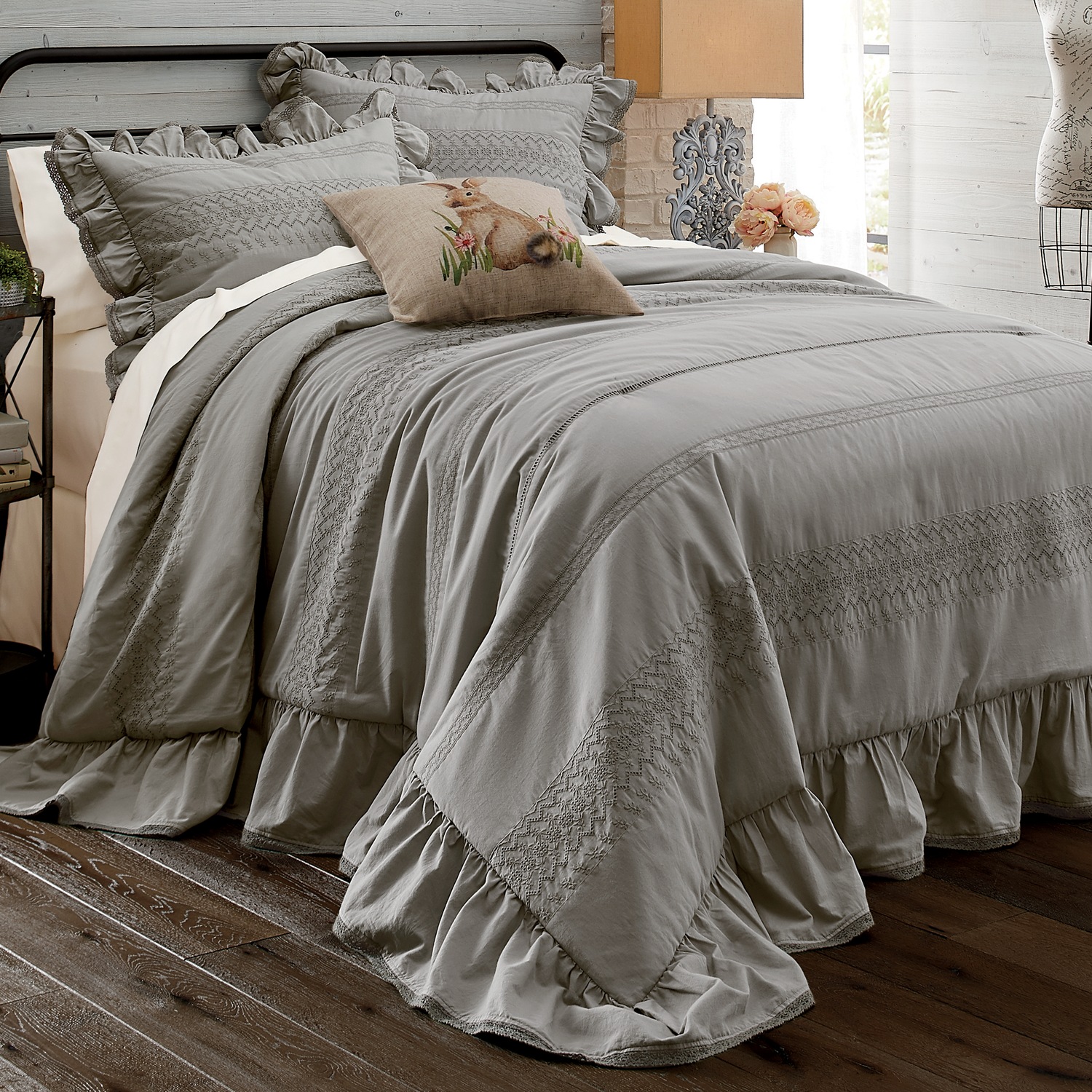 Savannah Eyelet Ruffle Bedspread | Country Door