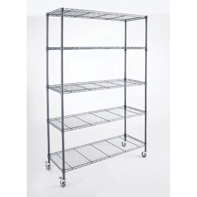 5-Shelf Wide Metal Rolling Rack | Country Door