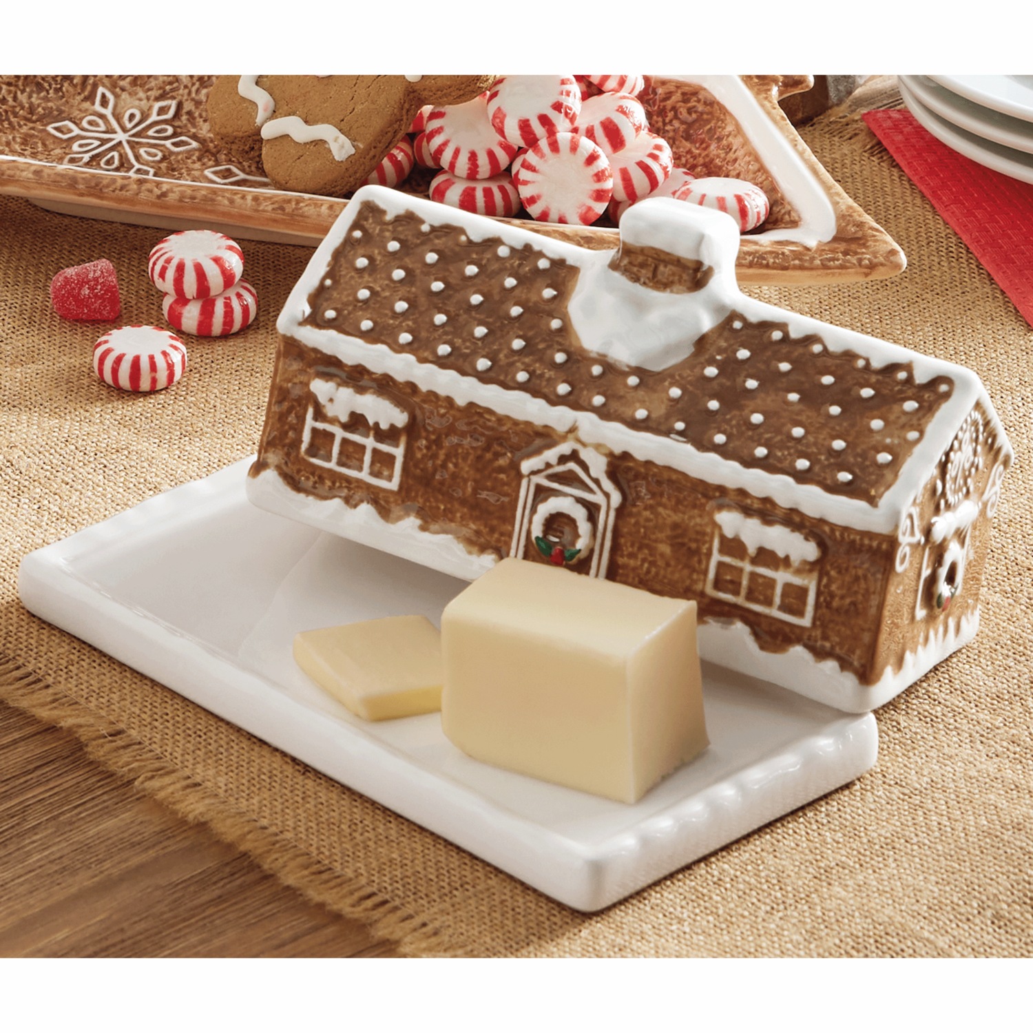 Martha Stewart Gingerbread Butter Dish | Country Door