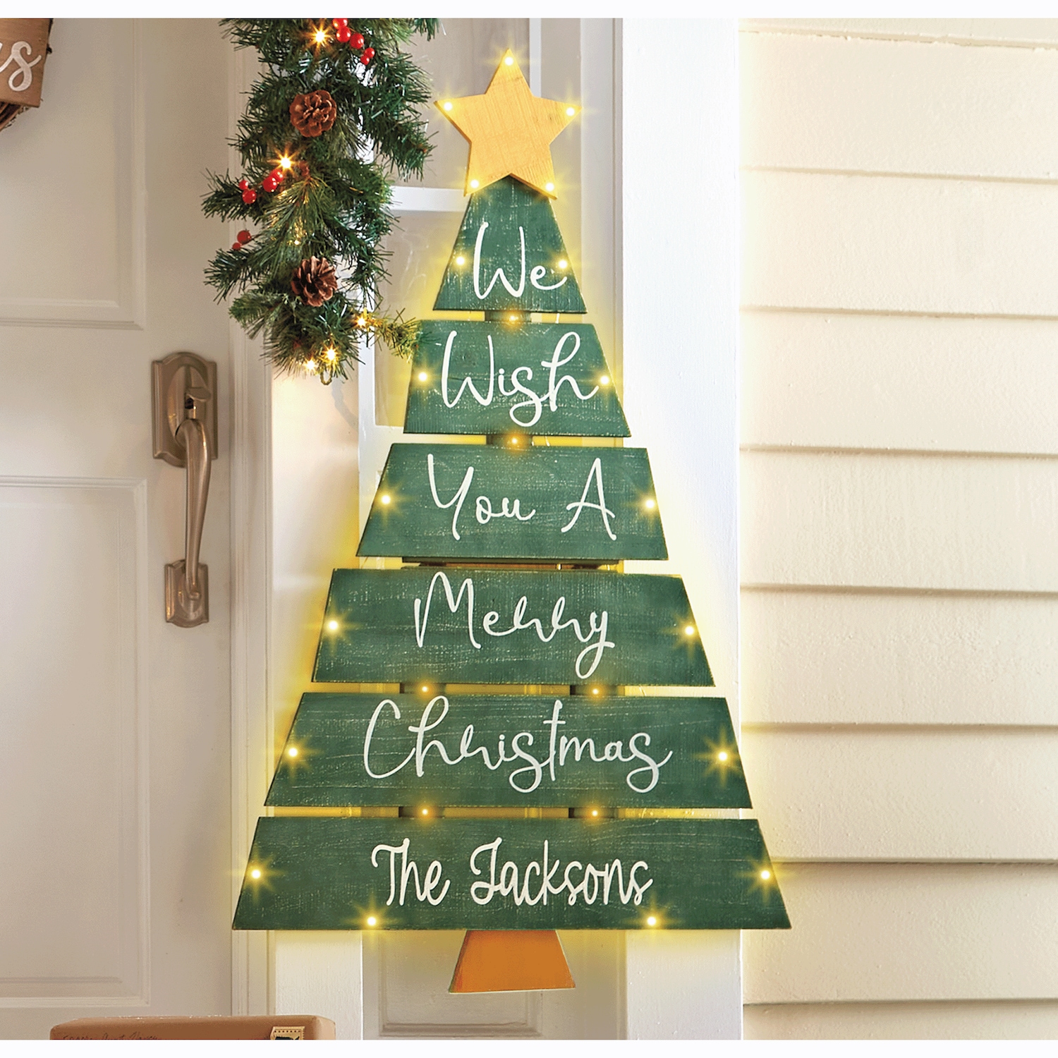 Lit Christmas Tree Sign | Country Door