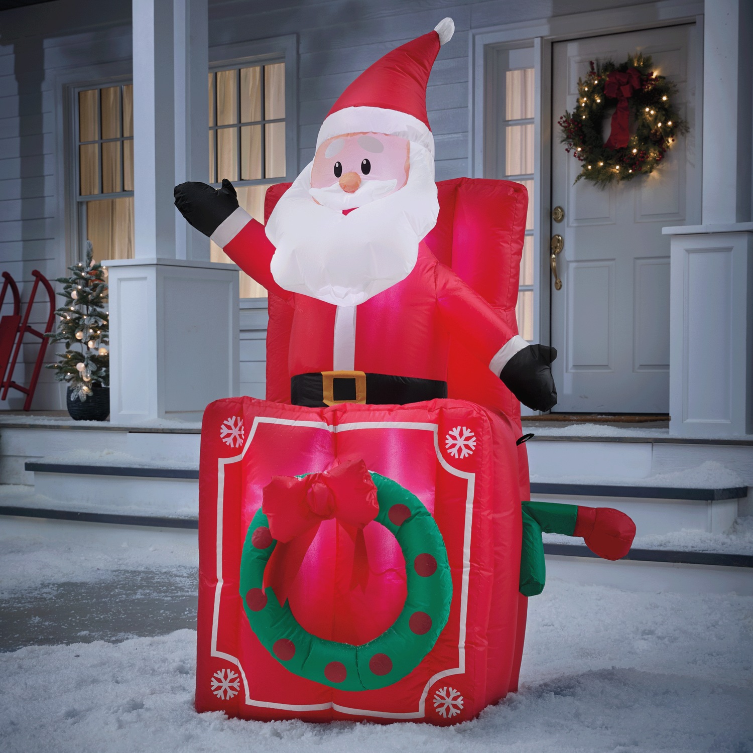 Lit Santa Pop-Up Inflatable Outdoor Holiday Décor | Country Door