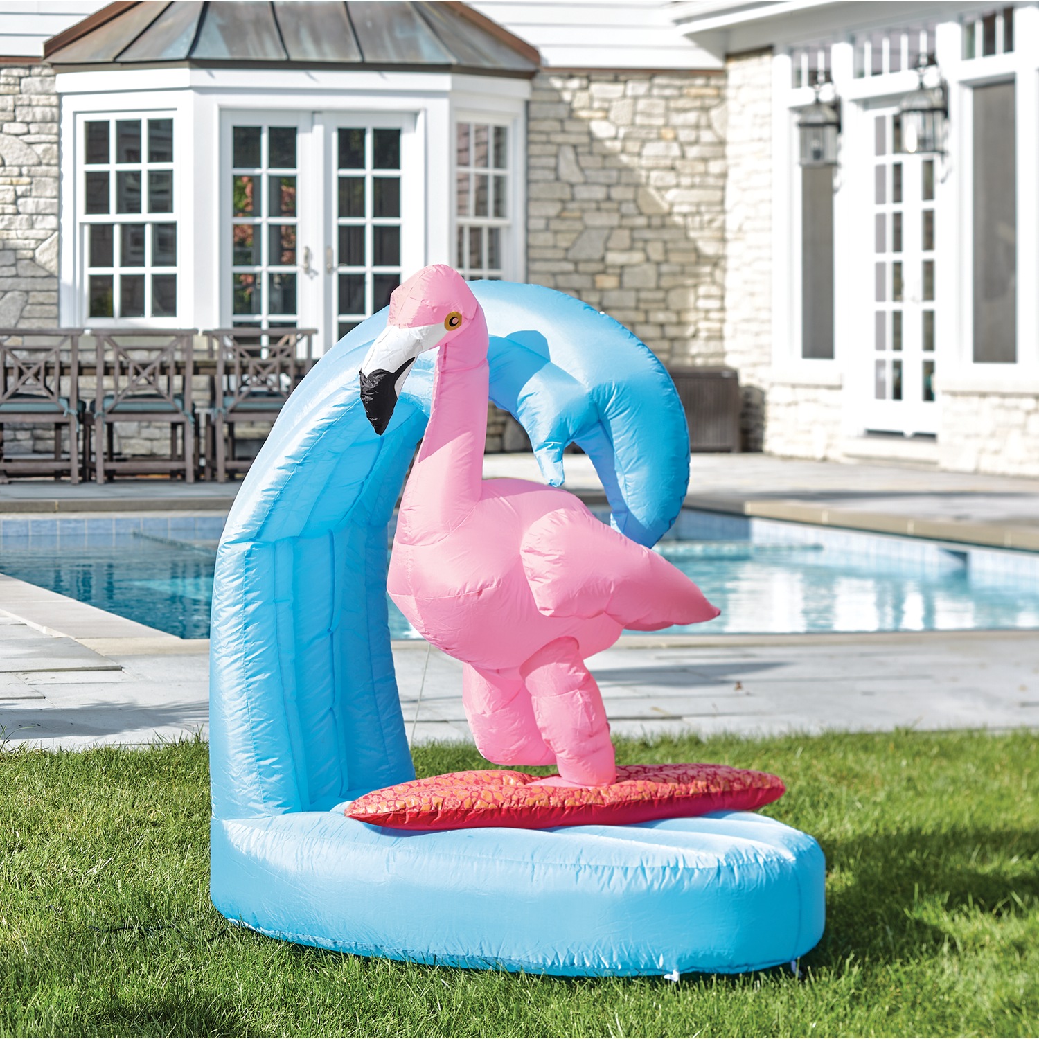 Surfing Flamingo Inflatable | Country Door