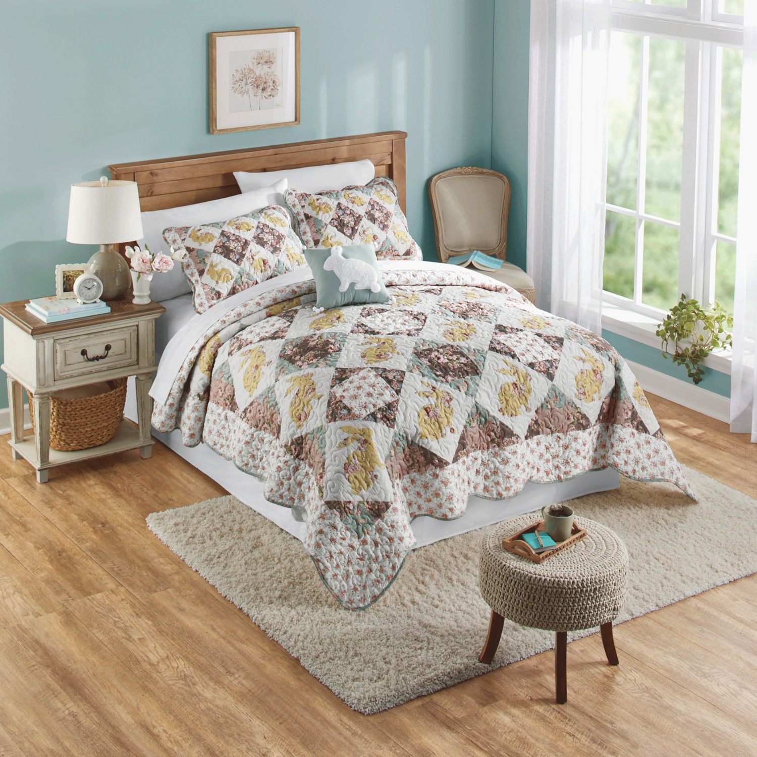 Easter Blossom Quilt, Sham and Pillow | Country Door