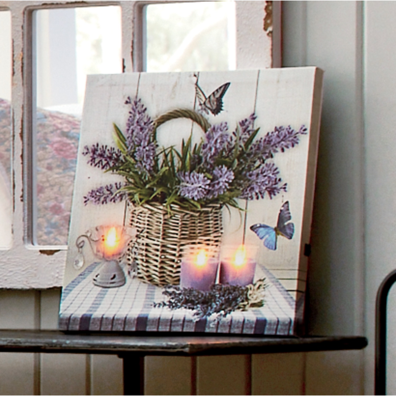 Lit Calming Lavender Canvas | Country Door