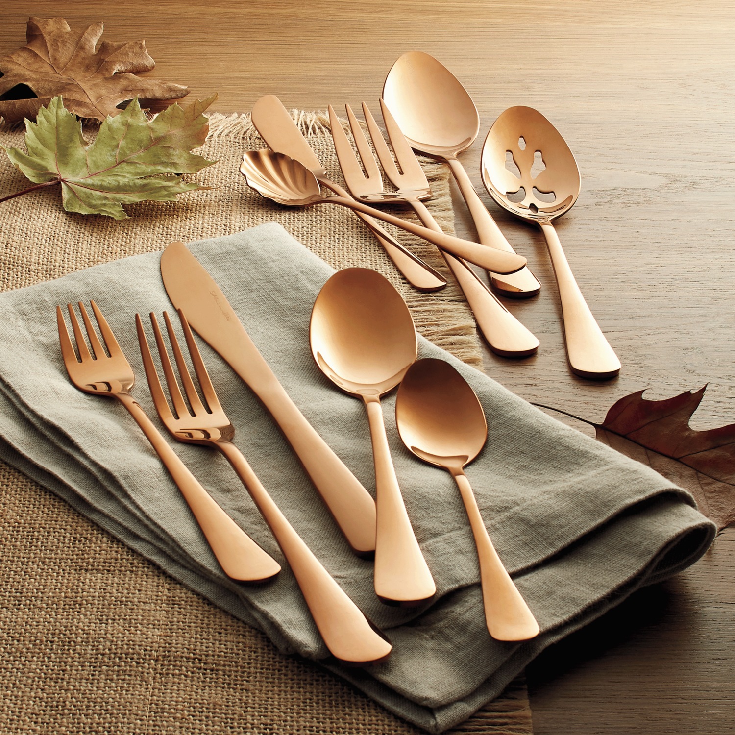 45-Piece Copper Flatware Set | Country Door