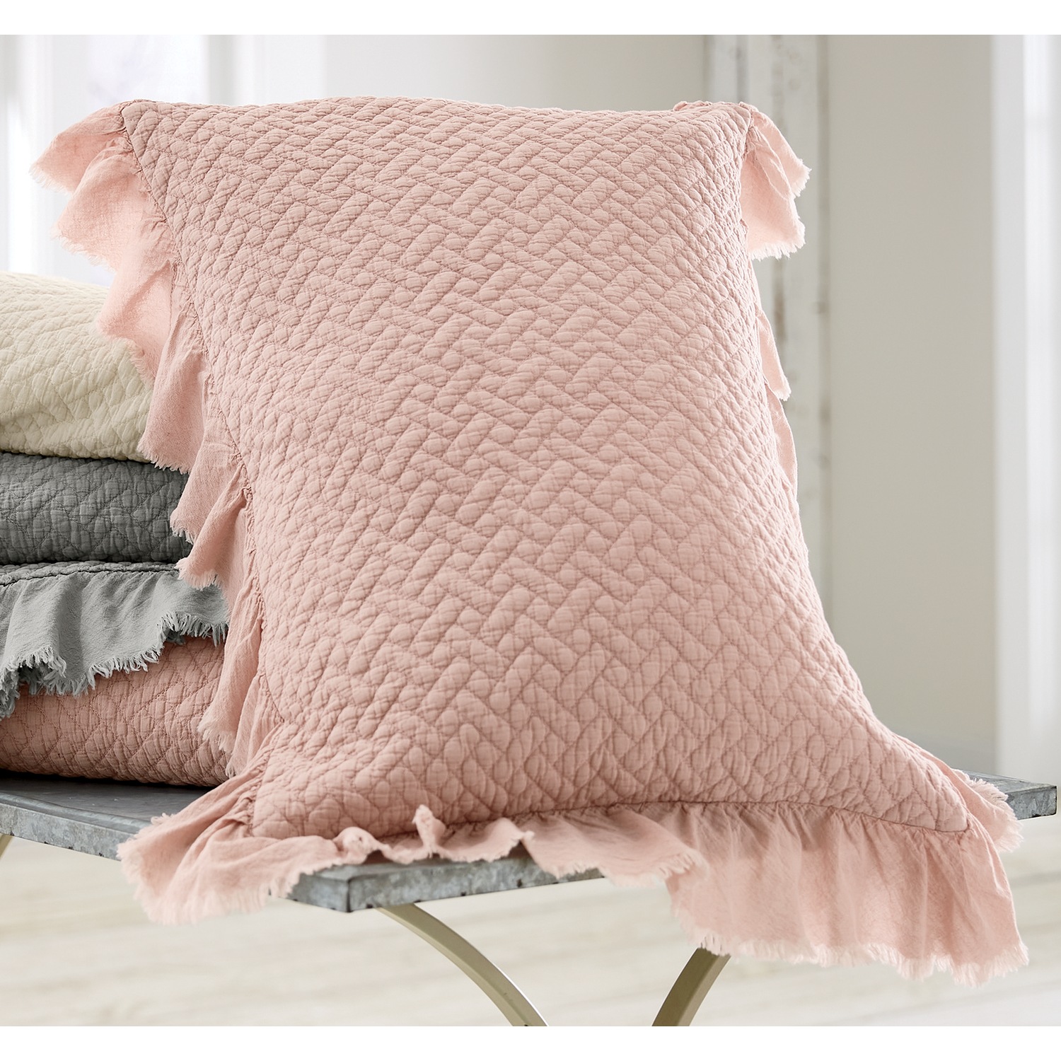 Ruffled Hem Sham | Country Door