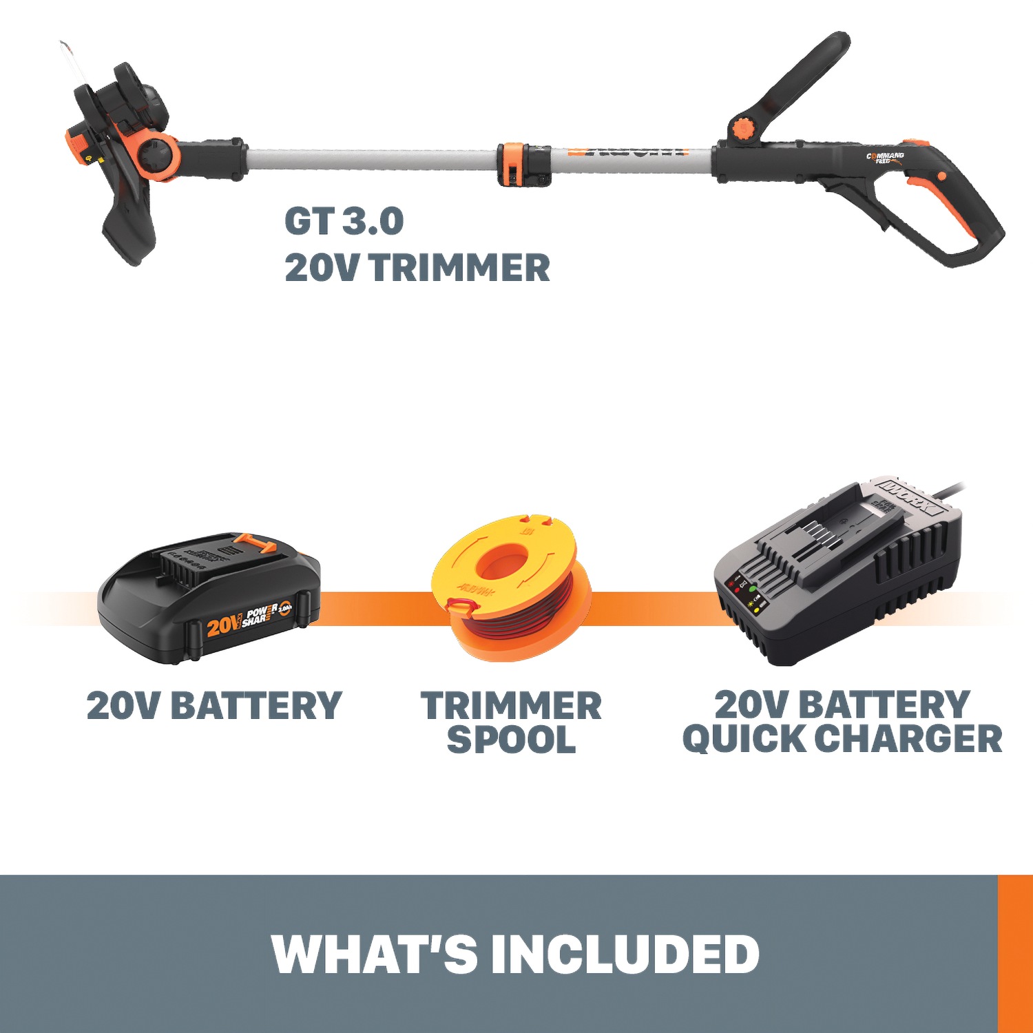Worx 20V Power Share GT 3.0 12-Inch String Trimmer | Country Door