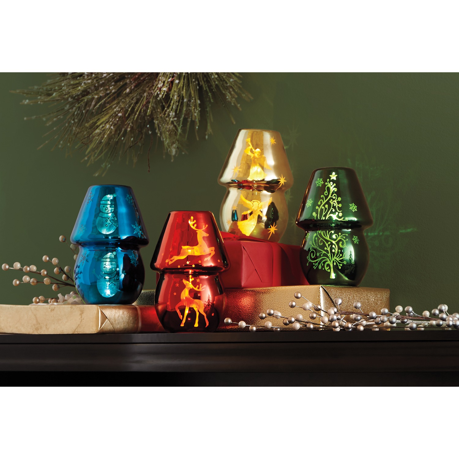 LED Glass Hurricane-Style Lamp | Country Door