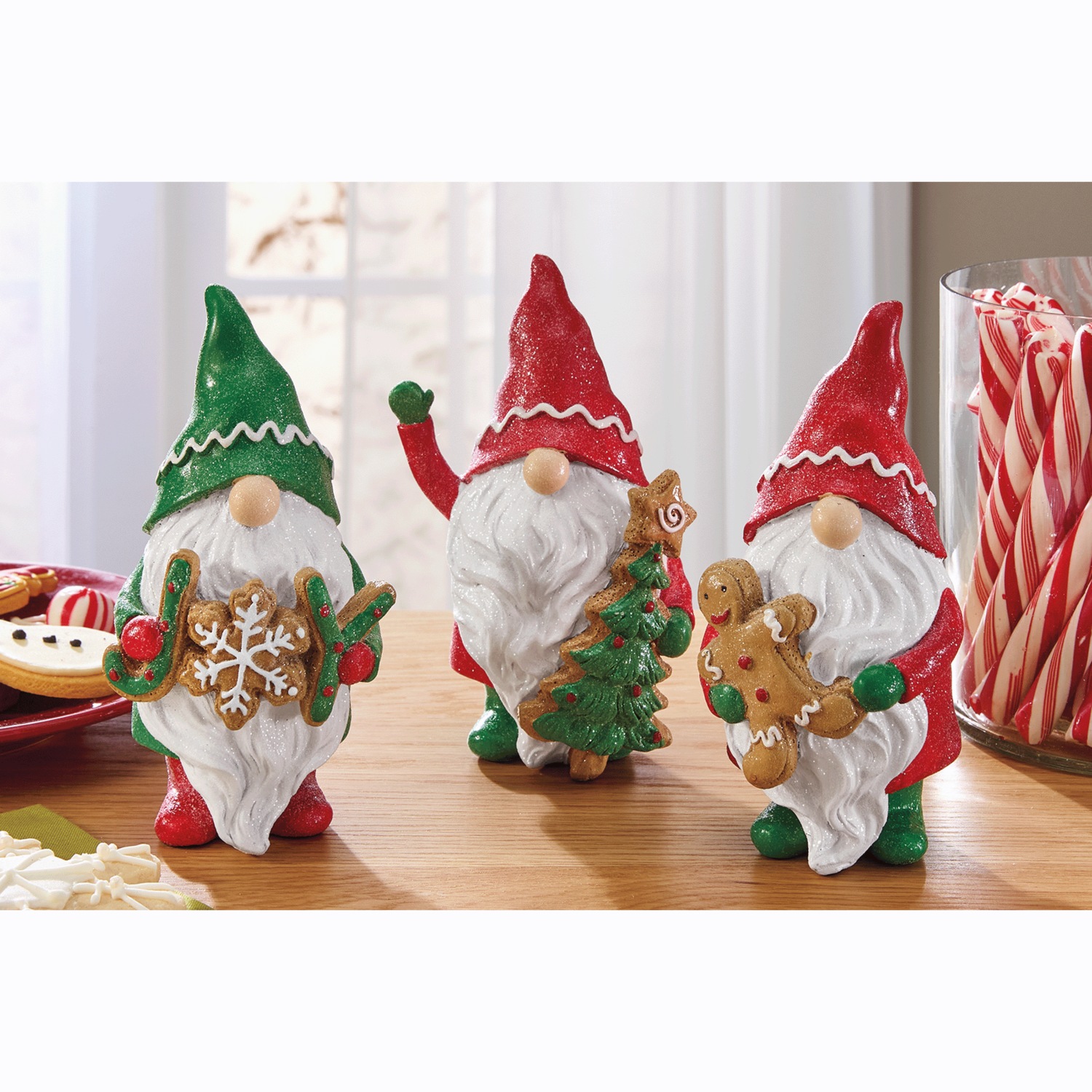 Set of 3 Christmas Baking Gnomes | Country Door