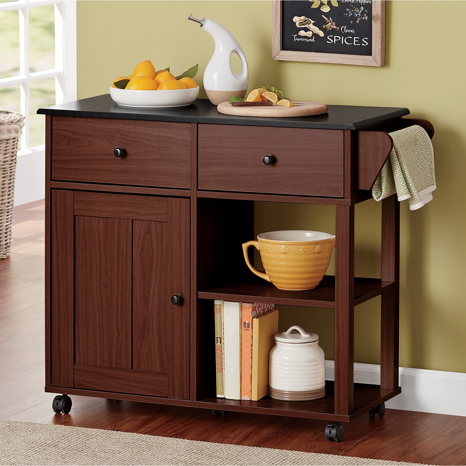 Katie Small Kitchen Cart with Storage | Country Door