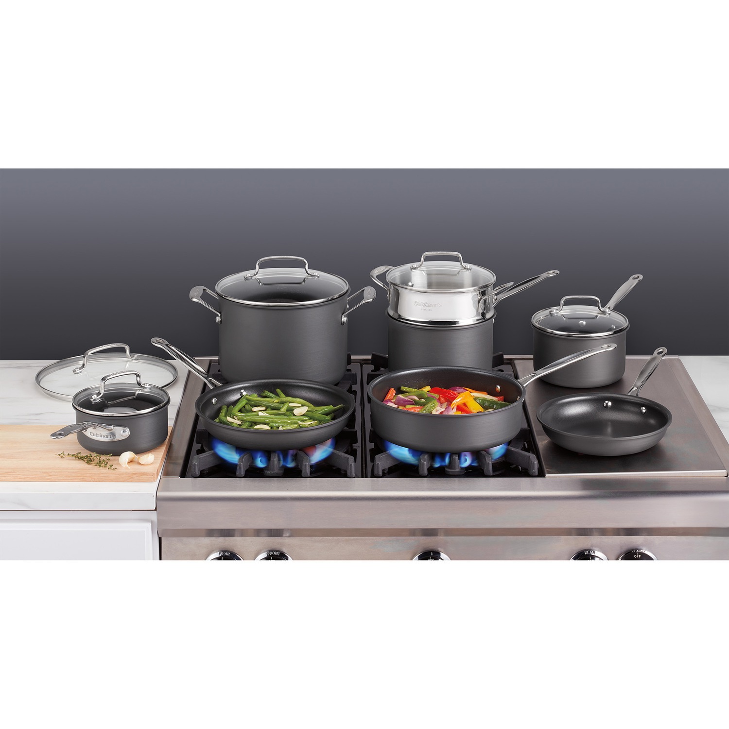 Cuisinart 13-Piece Chef's Classic Hard-Anodized Nonstick Cookware Set ...