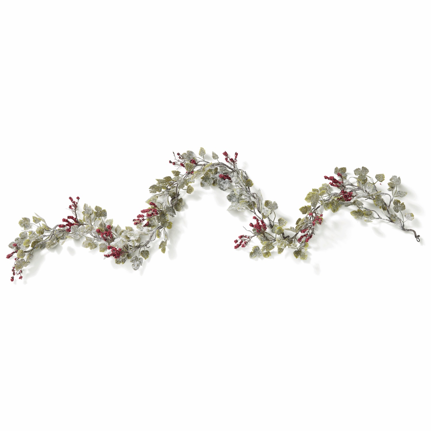Frosted Mini Grape Leaf Garland and Wreath | Country Door