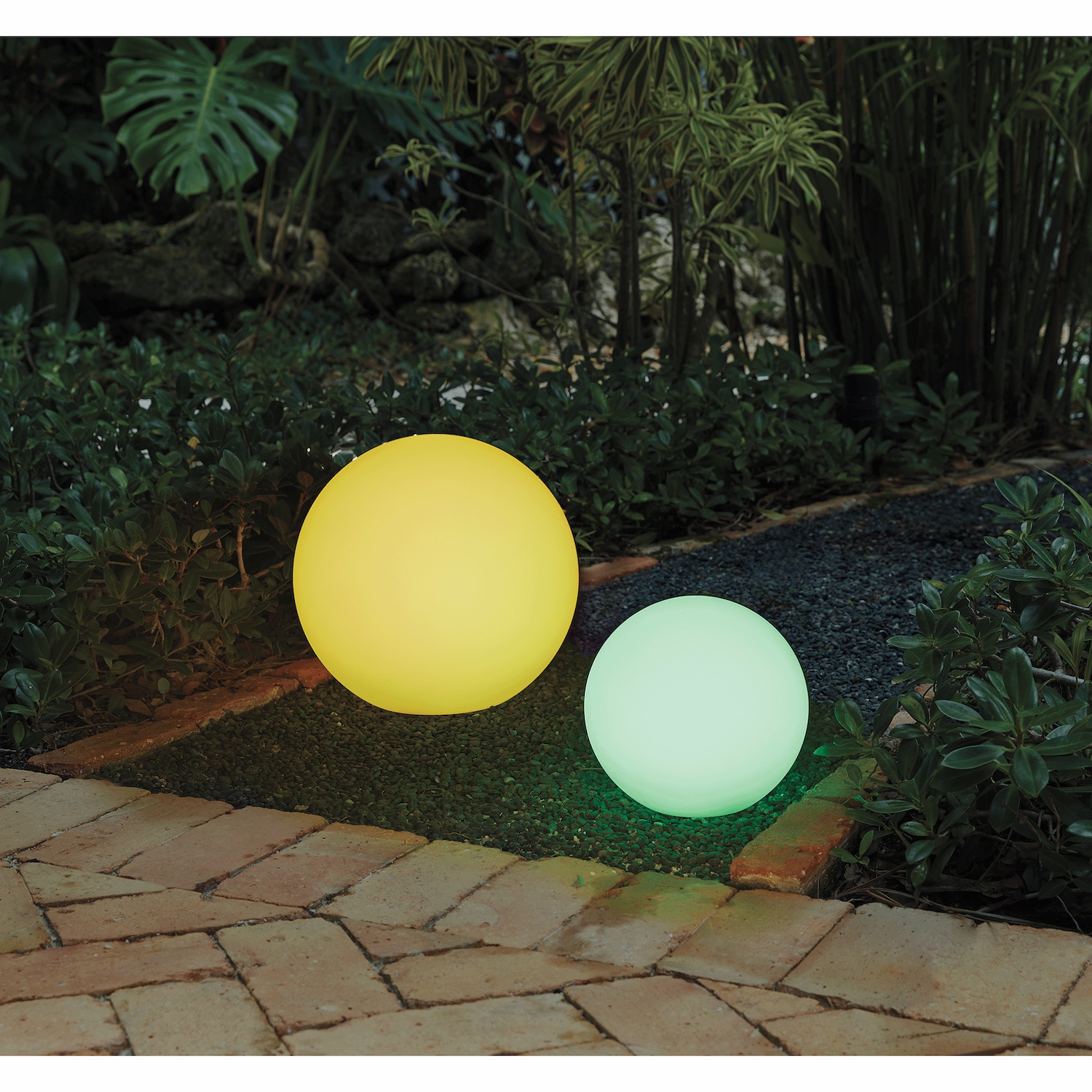 Set of 2 Color-Changing Solar Orbs | Country Door