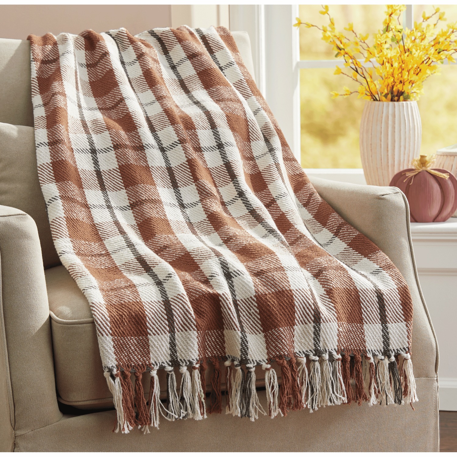 Spice Plaid Throw | Country Door