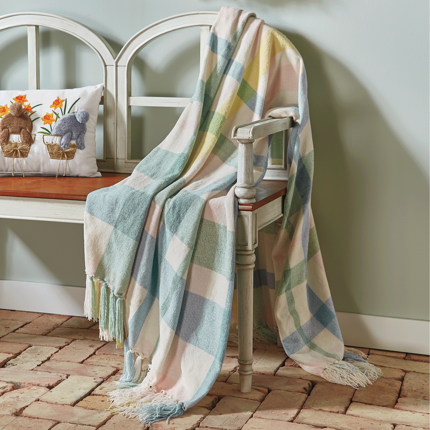 Oversized Plaid Chenille Throw | Country Door
