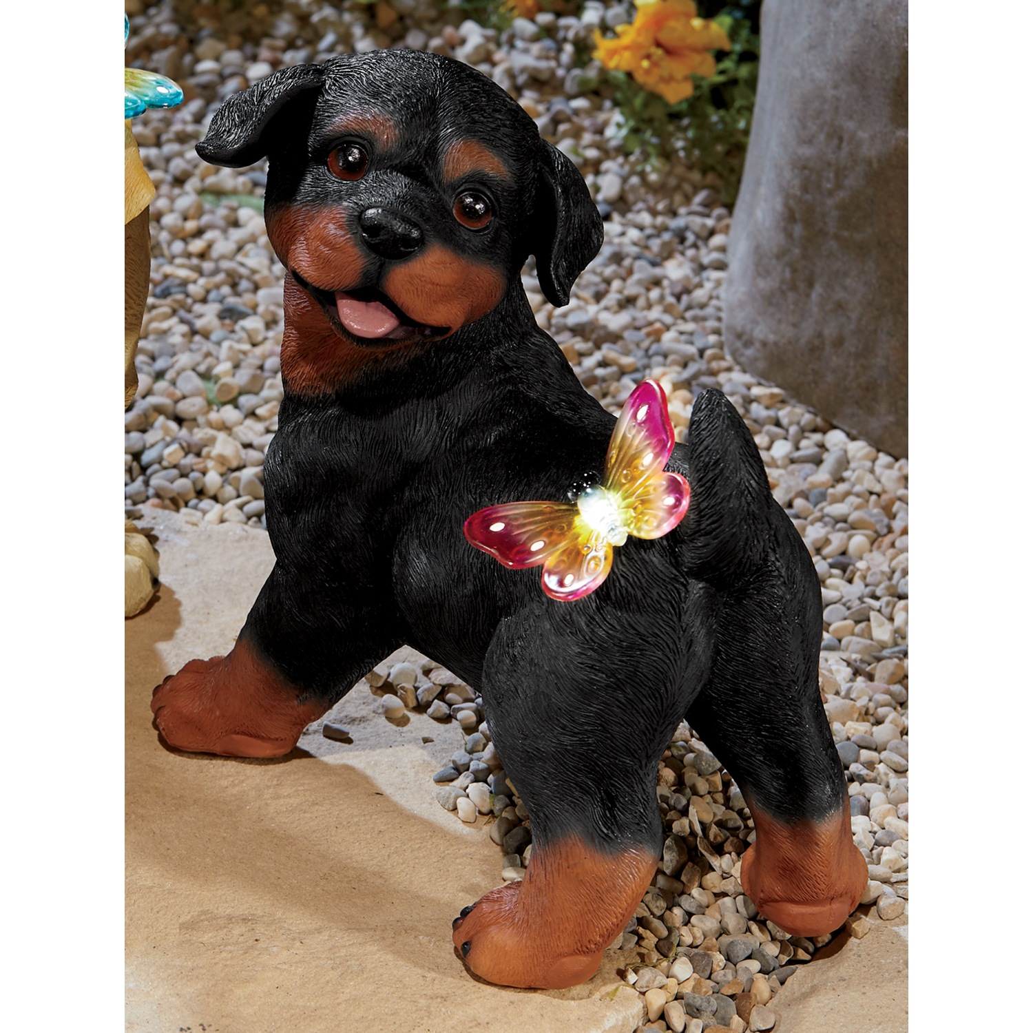 Solar Puppy with Butterfly | Country Door