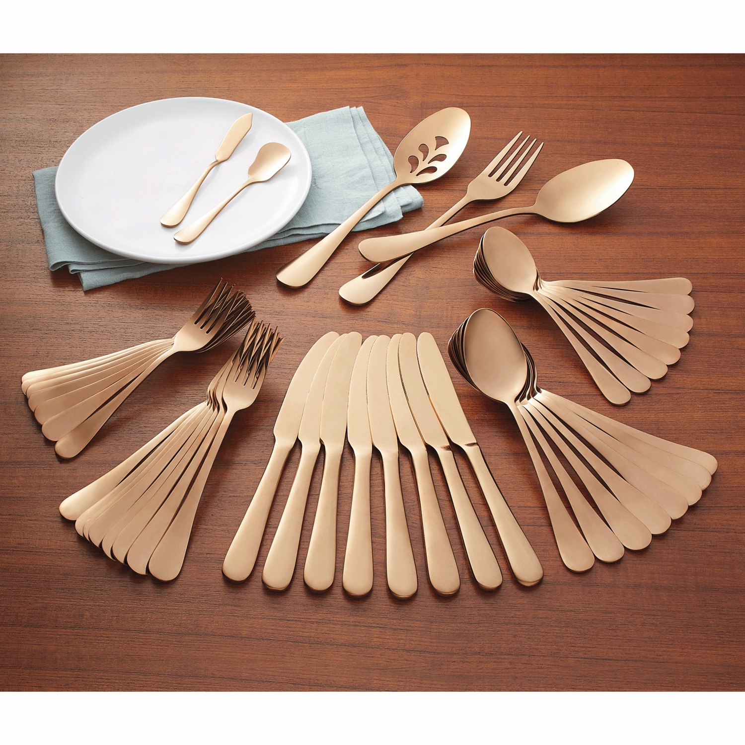 45-Piece Copper Flatware Set | Country Door