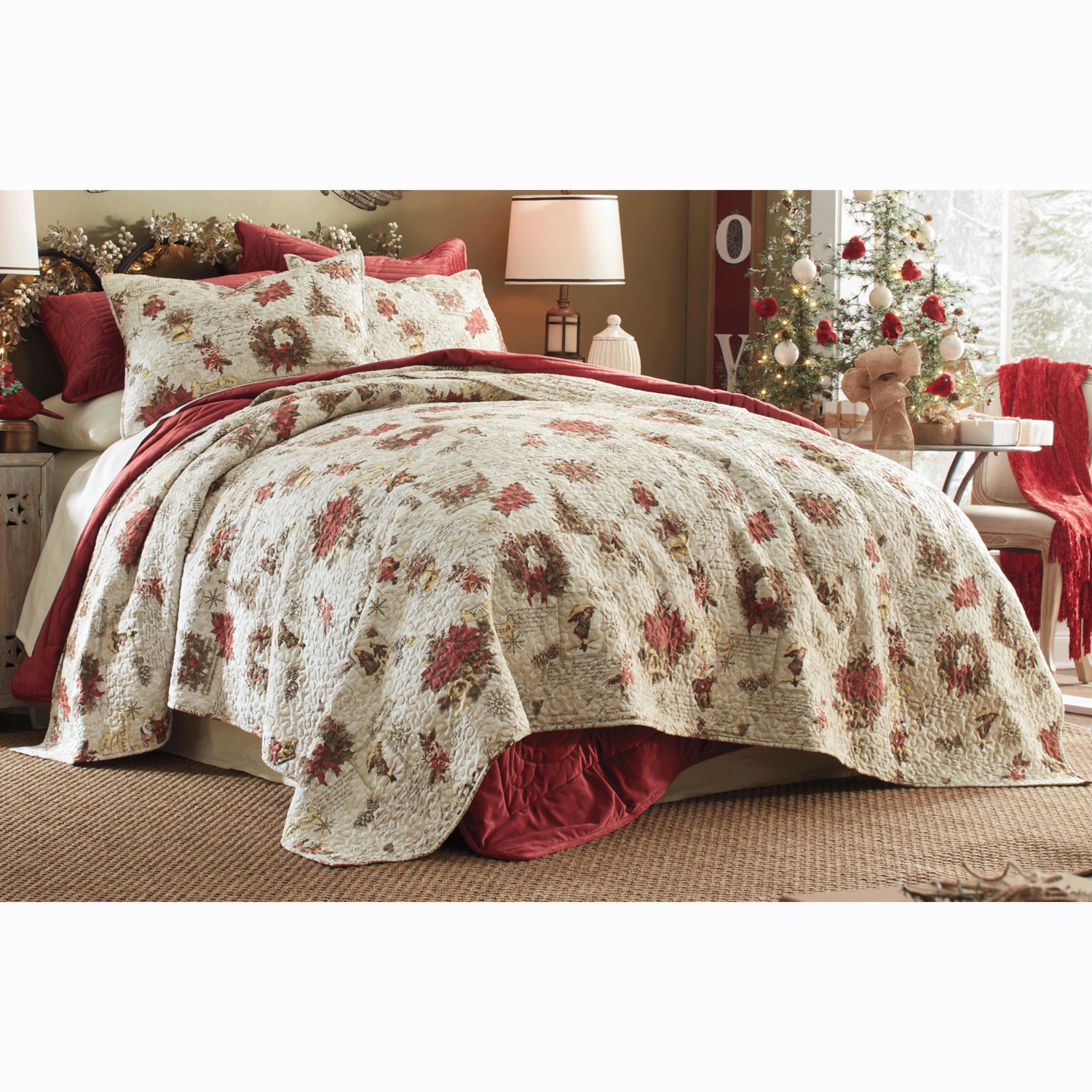 Reversible Holiday Nostalgia Oversized Quilt | Country Door