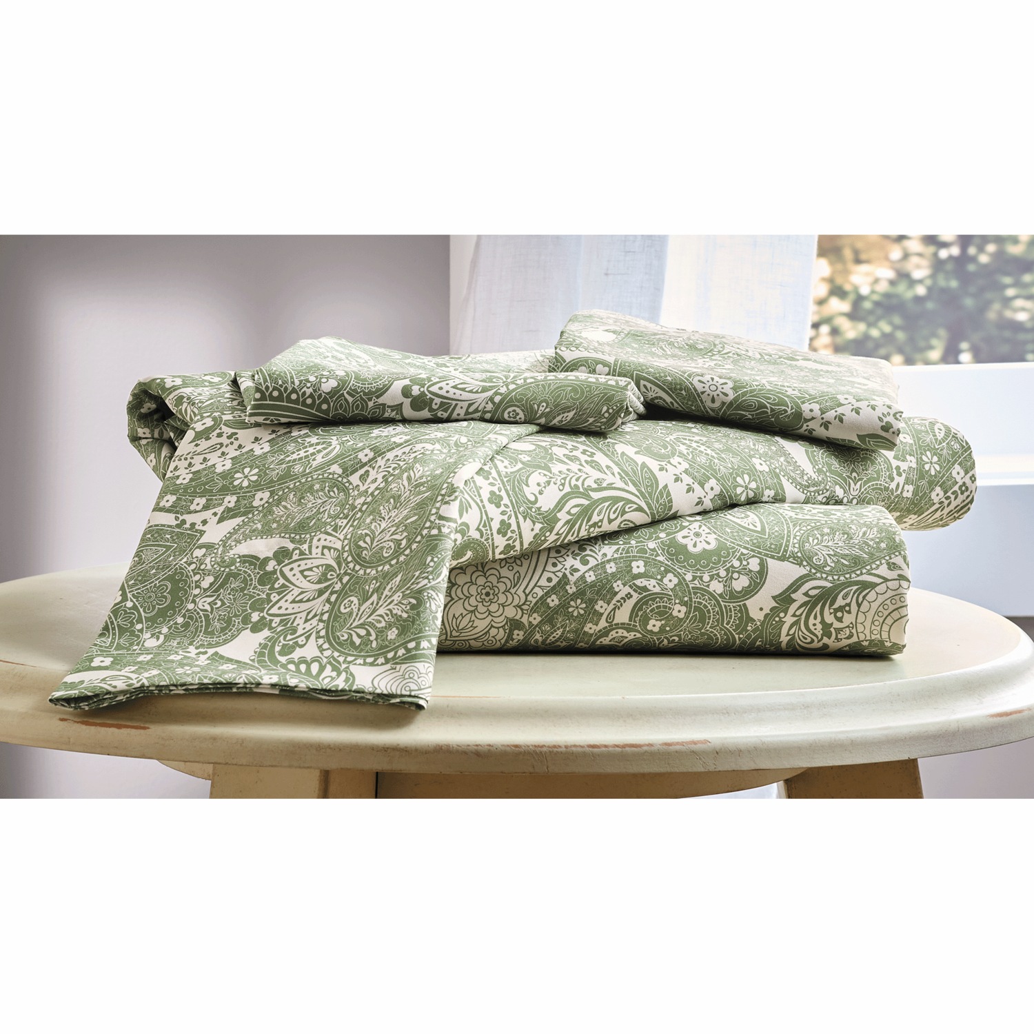 Distressed Paisley Microfiber Sheet Set | Country Door