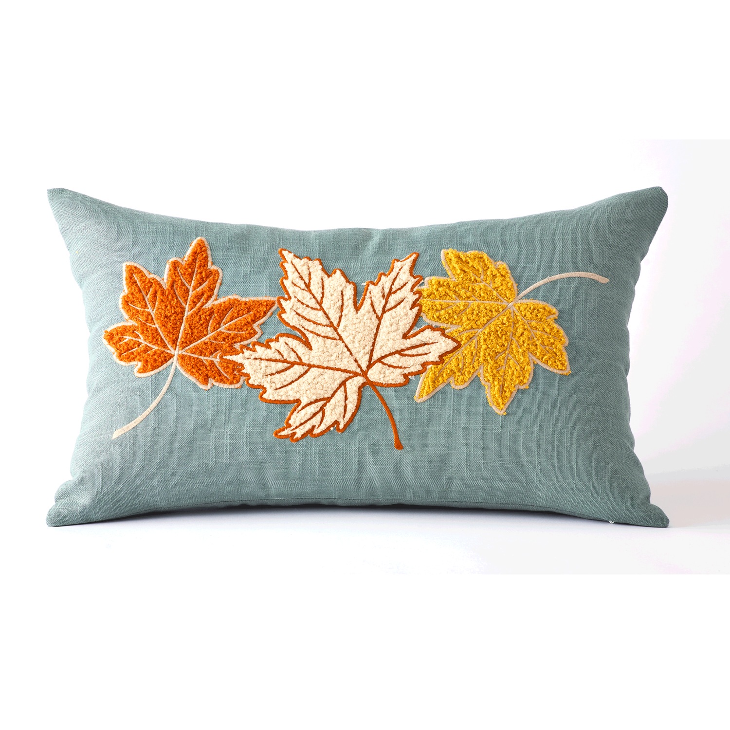 Sherpa Textured-Leaf Decorative Pillow | Country Door
